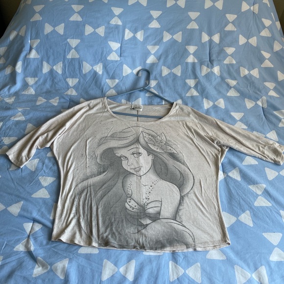 Disney | Tops | Ariel Top In A Cream Color With Bling Details | Poshmark